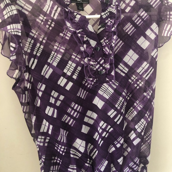 Iz Byer | Tops | Nwt Iz Byer California Purple And White | Poshmark